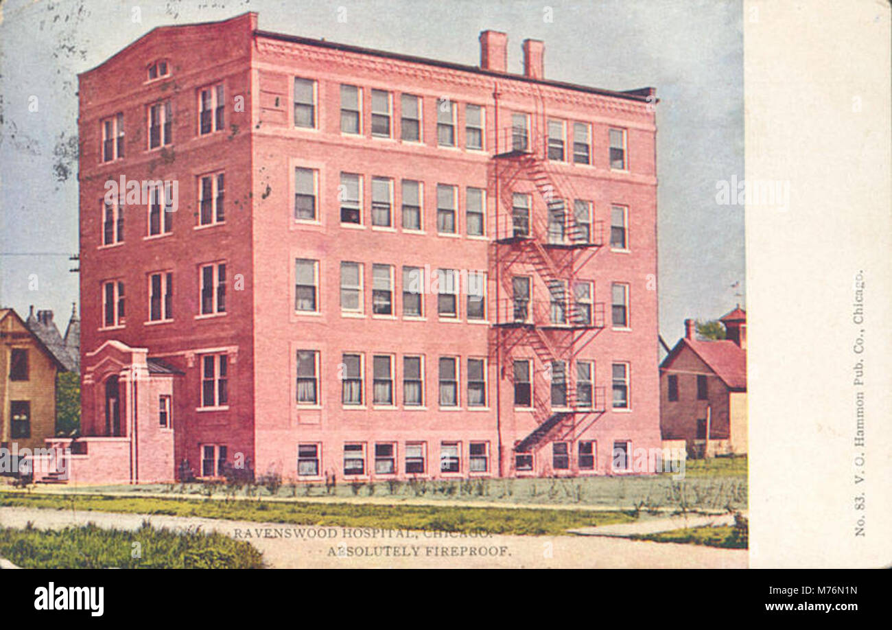 Ravenswood Hospital in Chicago is noted for its fireproof construction ...