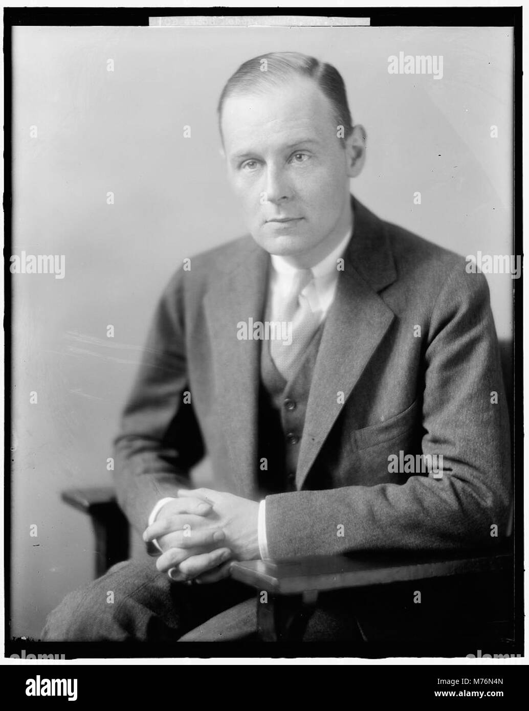 A portrait of Samuel Reber Jr., captured in a historical photograph ...