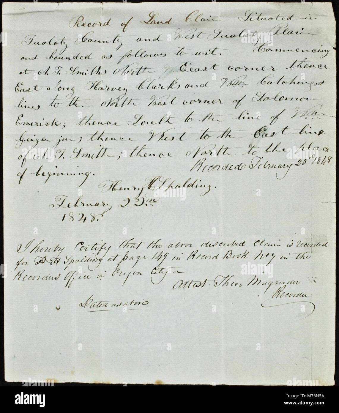 Oregon territory 1848 hi-res stock photography and images - Alamy