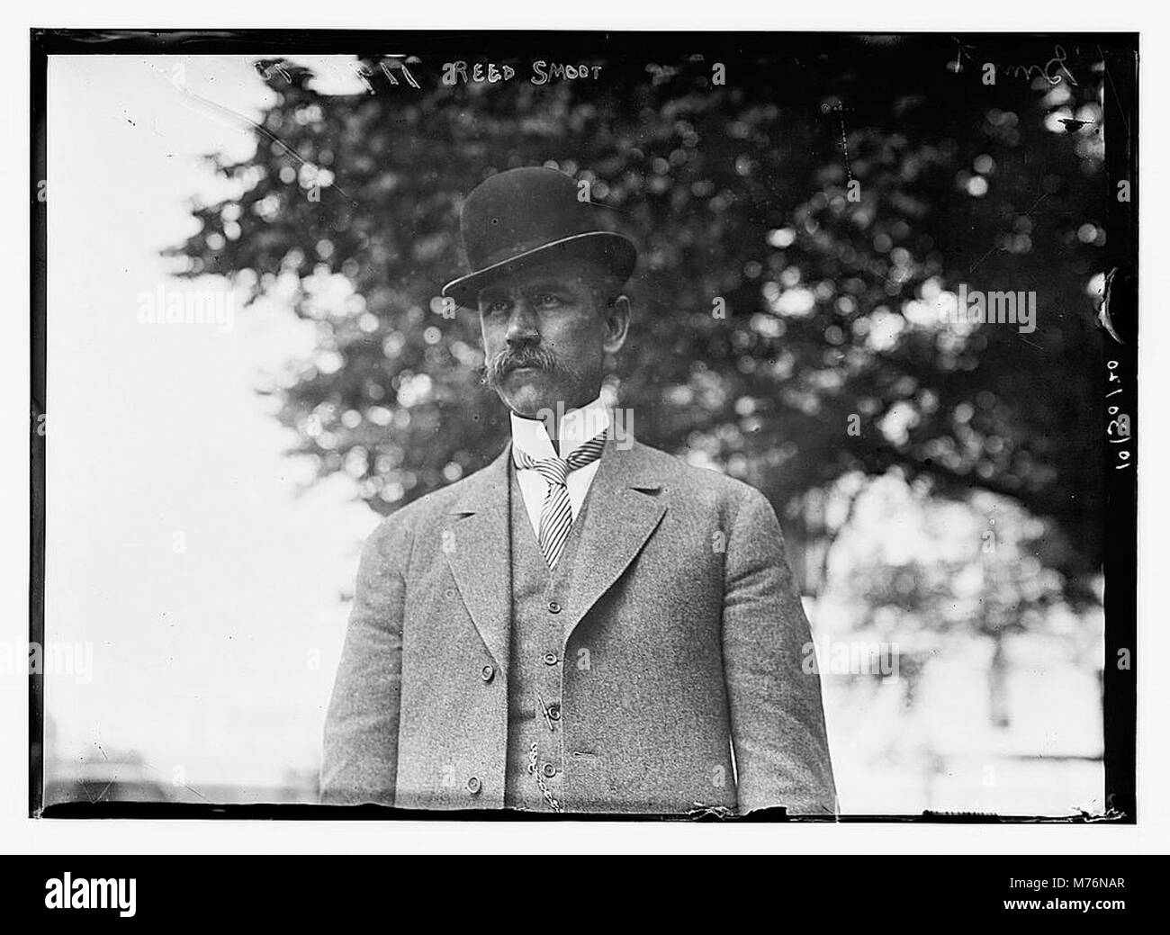 This is a portrait of Reed Smoot, an American politician and senator ...