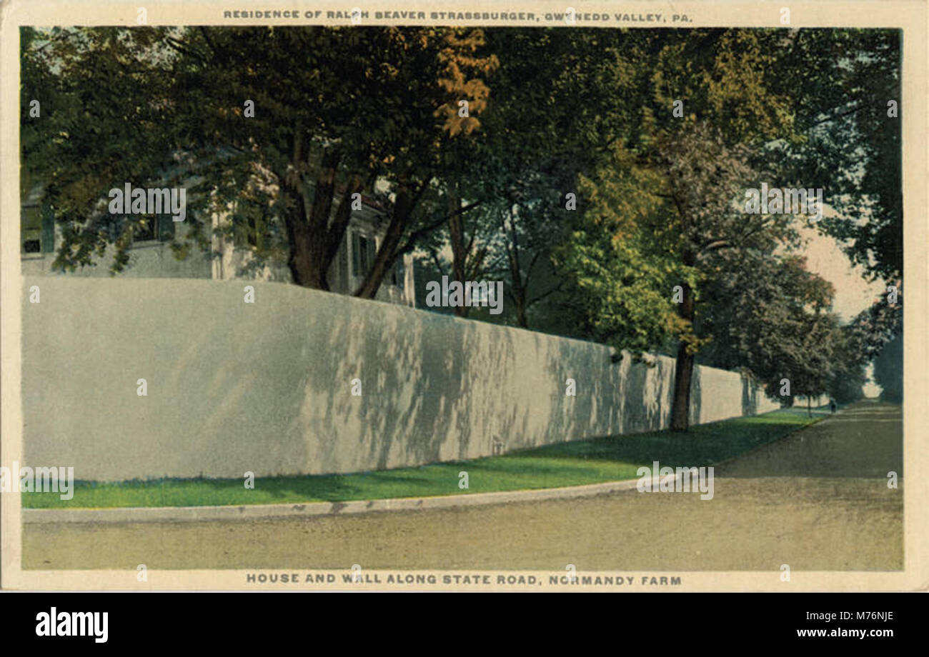 This photograph depicts the residence of Ralph Beaver Strassburger ...