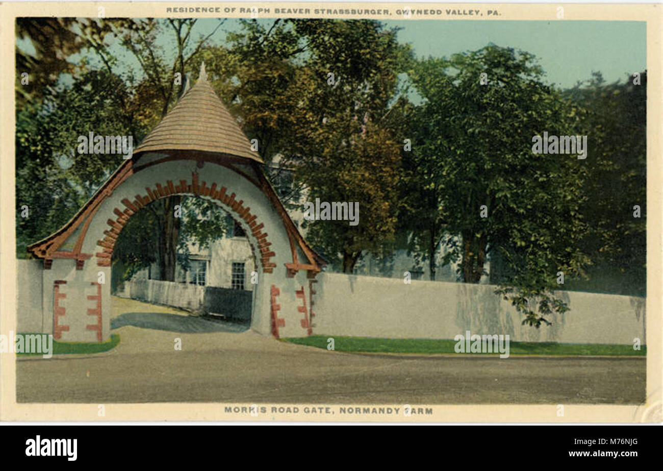 The image features the residence of Ralph Beaver Strassburger, located ...