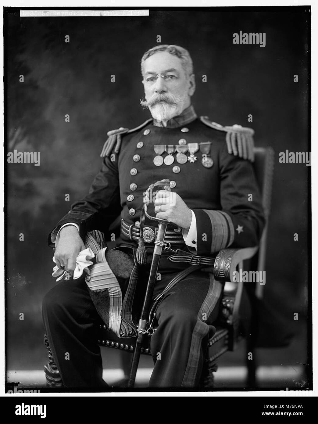 A formal portrait of Admiral Alfred Reynolds, capturing his ...