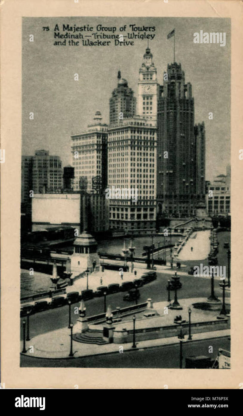 This image shows the skyline of Chicago, featuring iconic buildings ...
