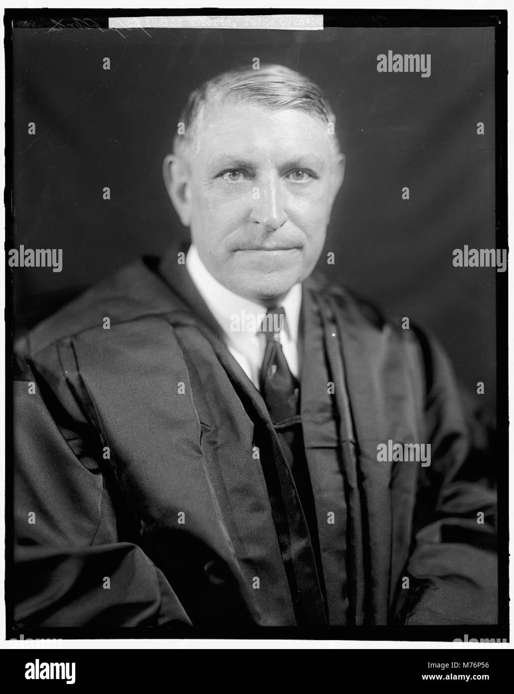 A portrait of Judge Owen Roberts, a prominent figure in American legal ...