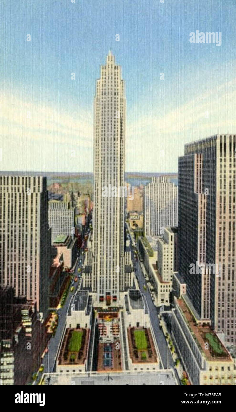 This iconic view of Rockefeller Center showcases its architectural ...