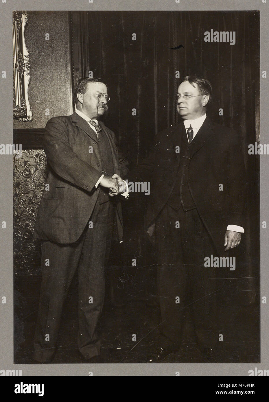 A photograph of Theodore Roosevelt and Andrew Johnson following their ...