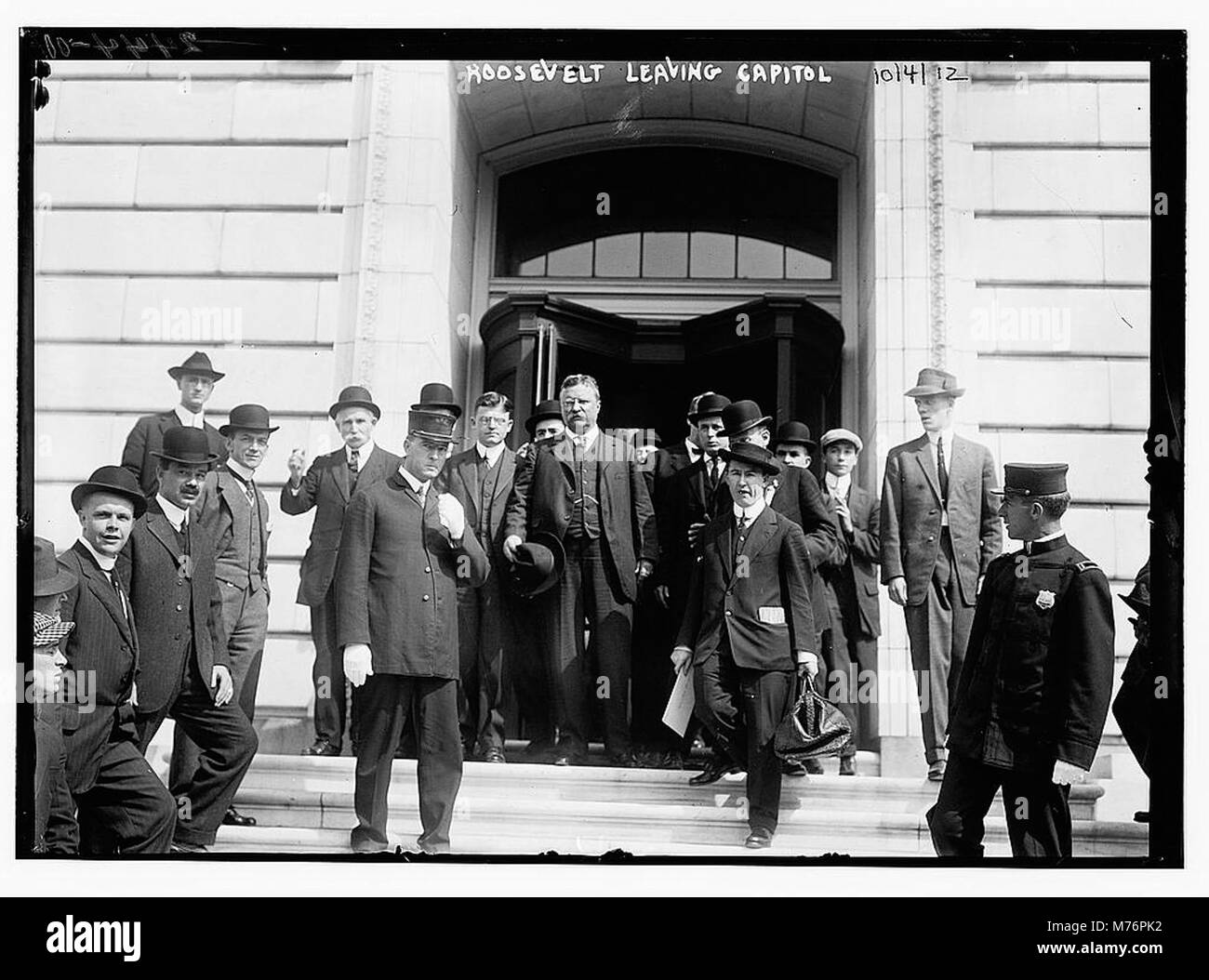 A photograph of President Franklin D. Roosevelt leaving the U.S ...