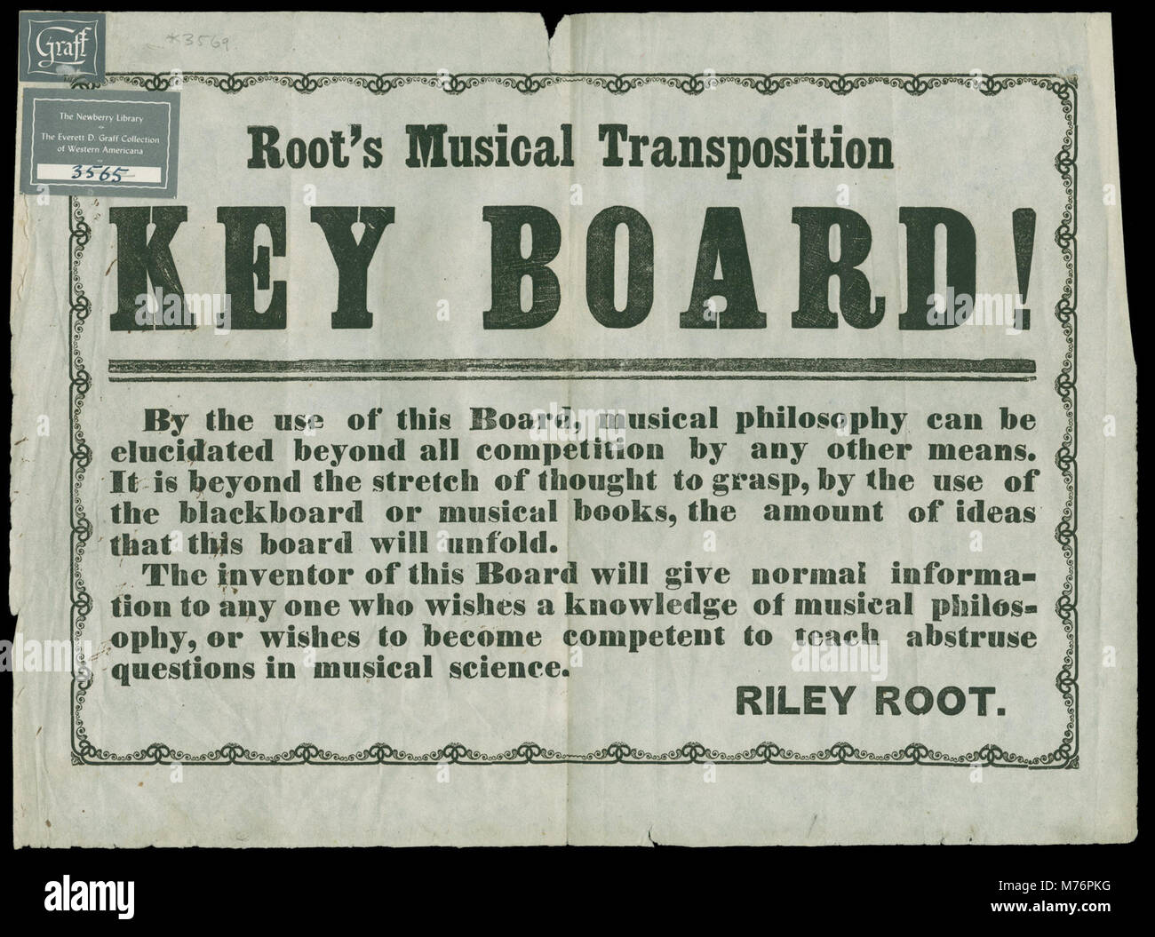A depiction of Root's musical transposition key board, an innovative ...