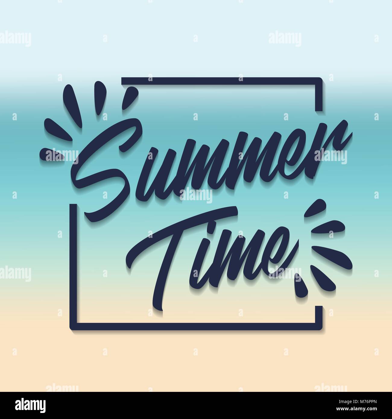 Summer time design over colorful background, vector illustration Stock ...