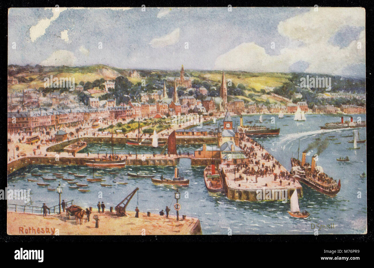 A scenic view of Rothesay, capturing the coastal town's landscape, its ...