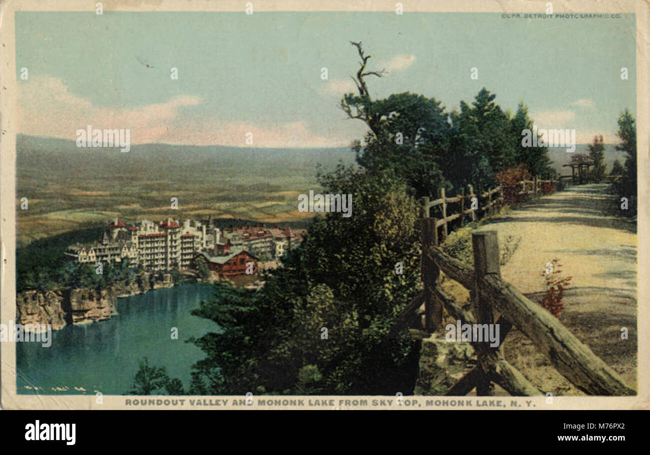 This scenic photograph captures Roundout Valley and Mohonk Lake from ...