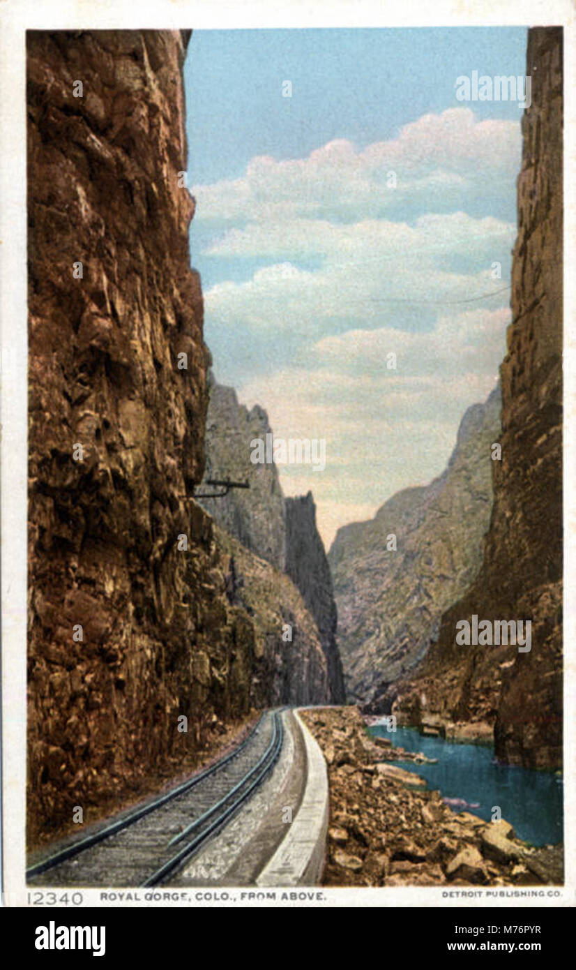 An aerial view of Royal Gorge, Colorado, showcasing the breathtaking ...