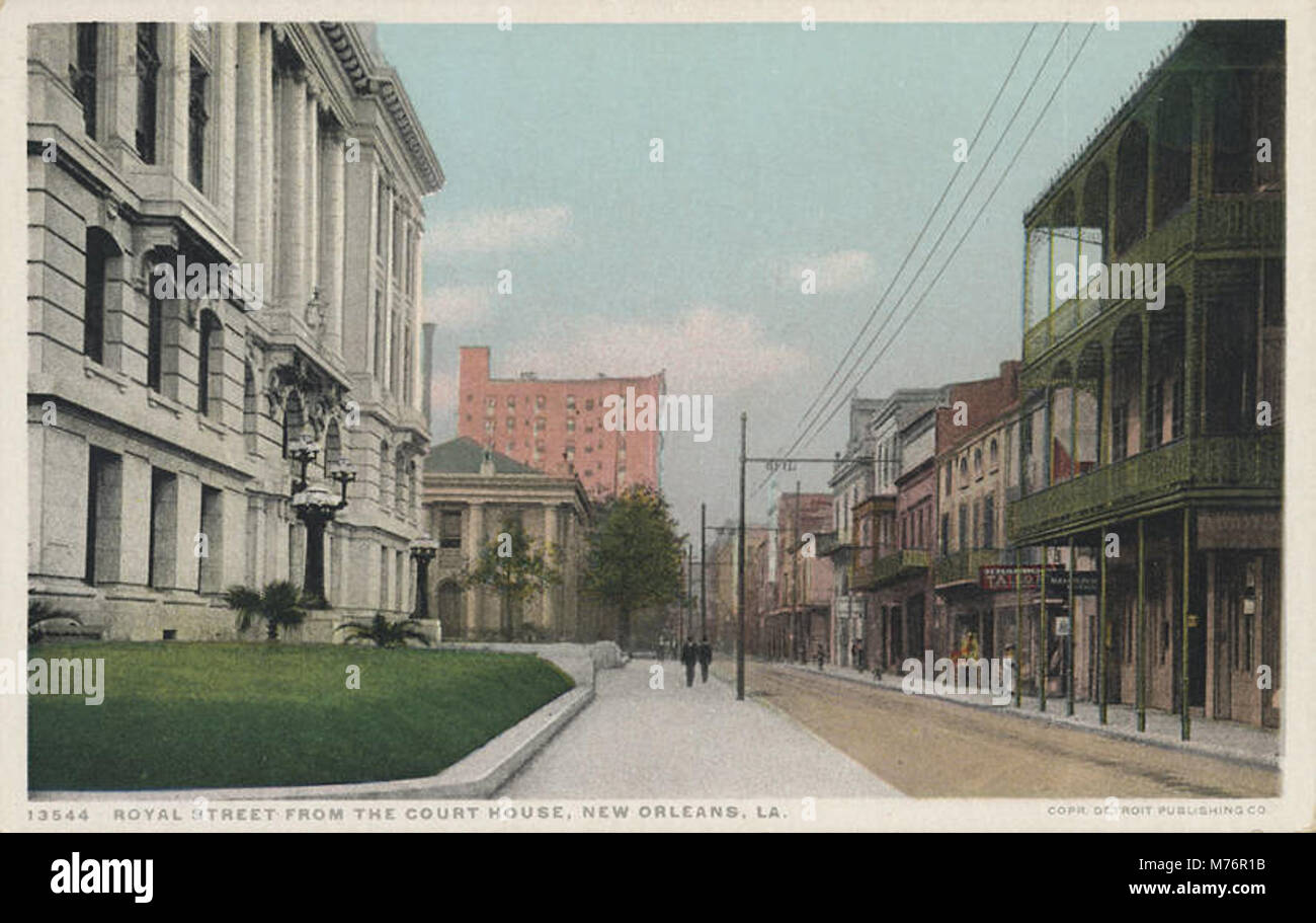 A photograph showcasing Royal Street, taken from the Court House ...