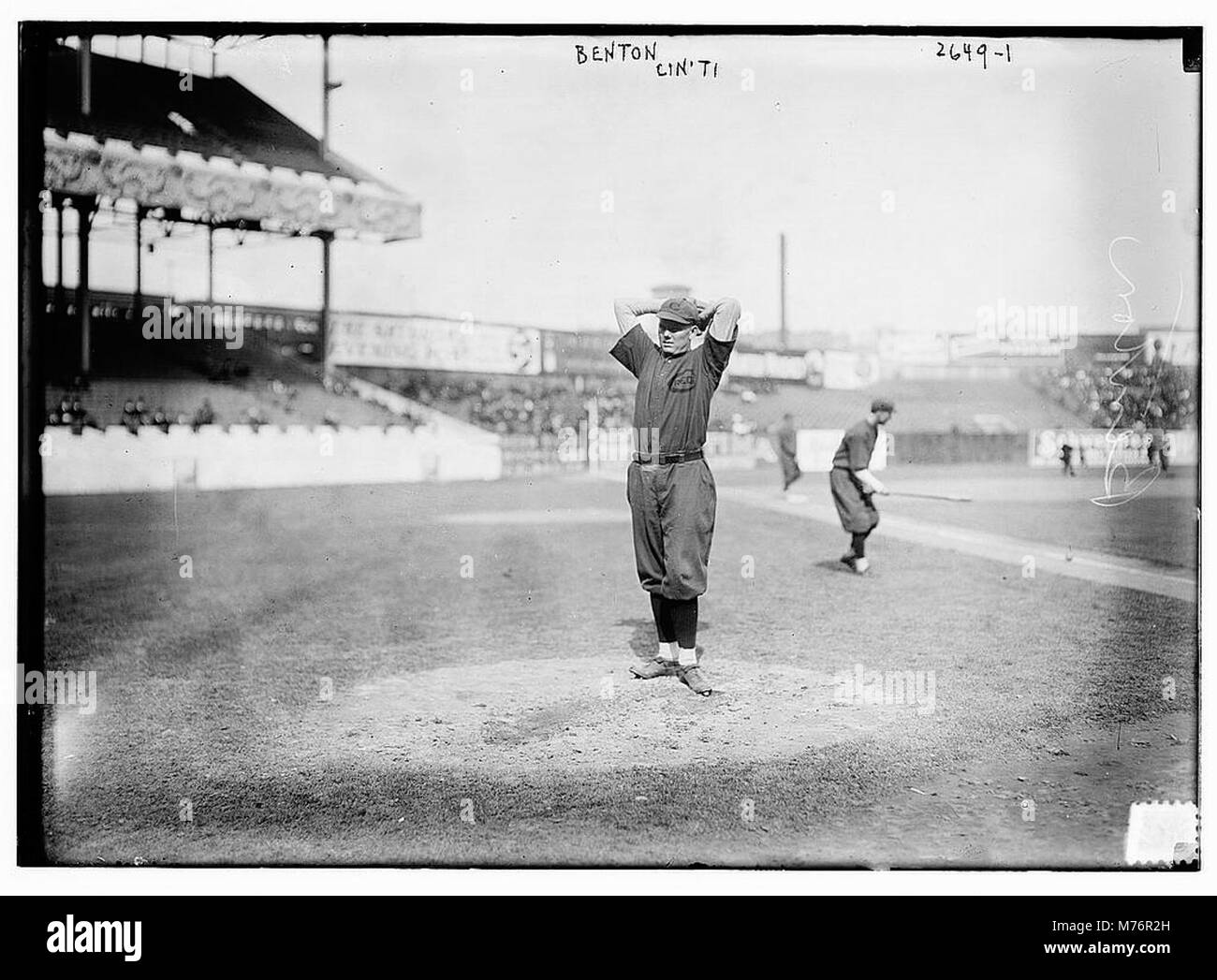 A portrait of Rube Benton, a baseball player for the Cincinnati Reds in ...