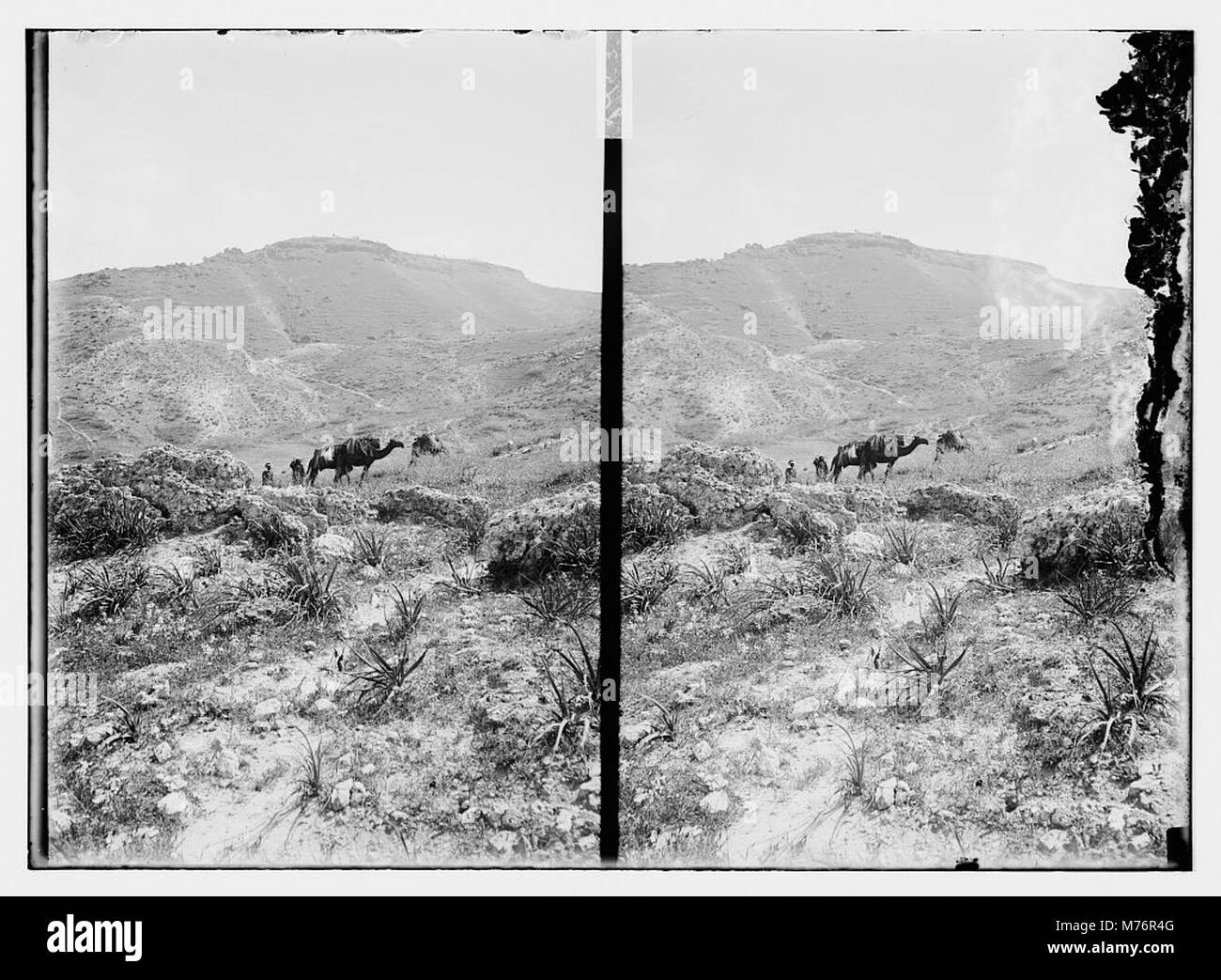 This photograph shows the ruins of a structure, capturing the remnants ...