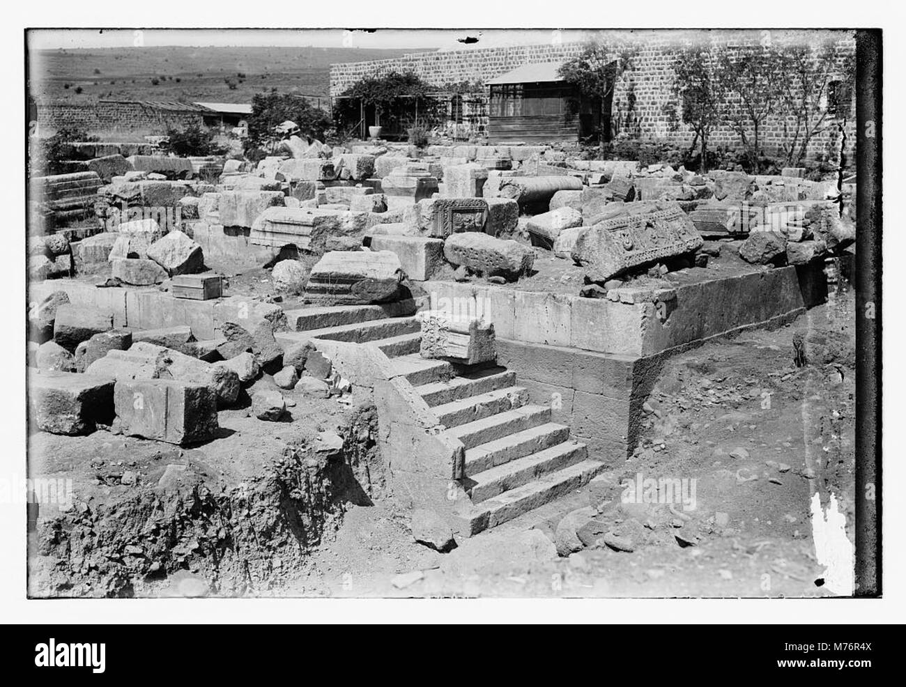 The ruins of Capernaum, an ancient biblical site located in Israel ...