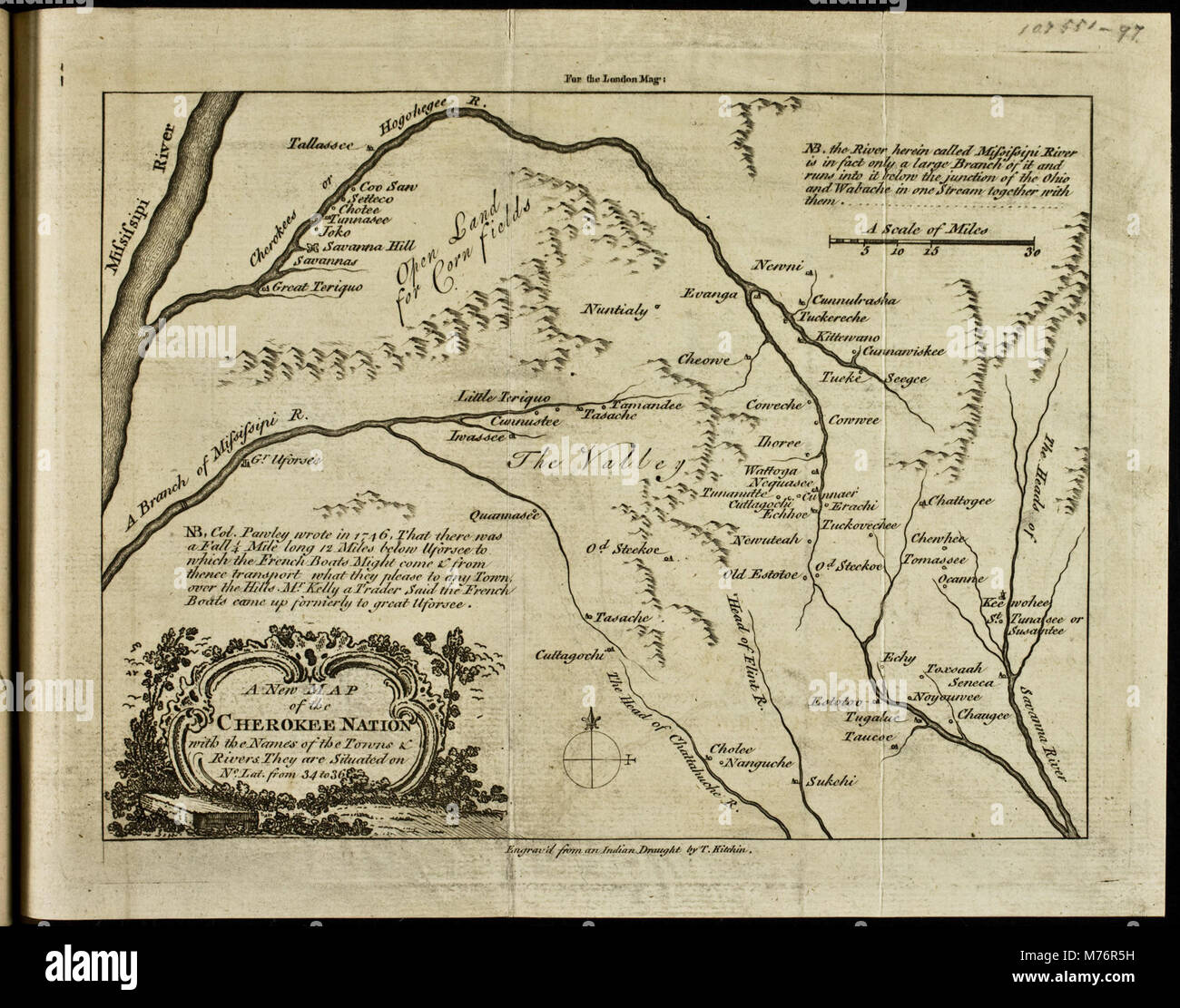 A new map of the Cherokee Nation (NBY 15538 Stock Photo - Alamy