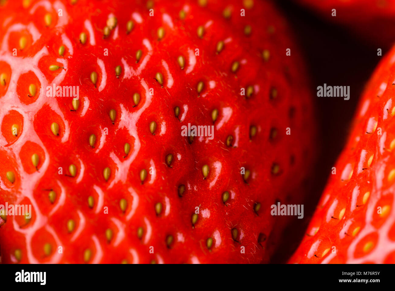 Close-up detail of a fresh red strawberry Stock Photo - Alamy