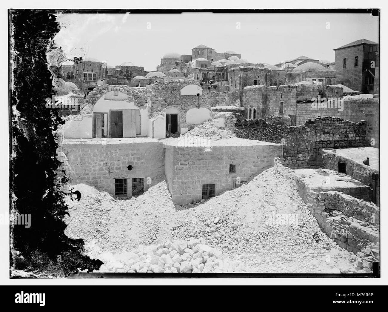 A photograph of the ruins in Nablus, highlighting the historical and ...