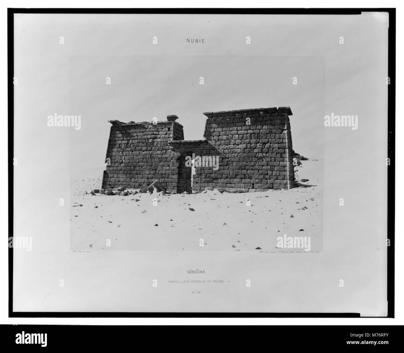 This photograph shows a view of the Sabaean temple, captured by Félix ...