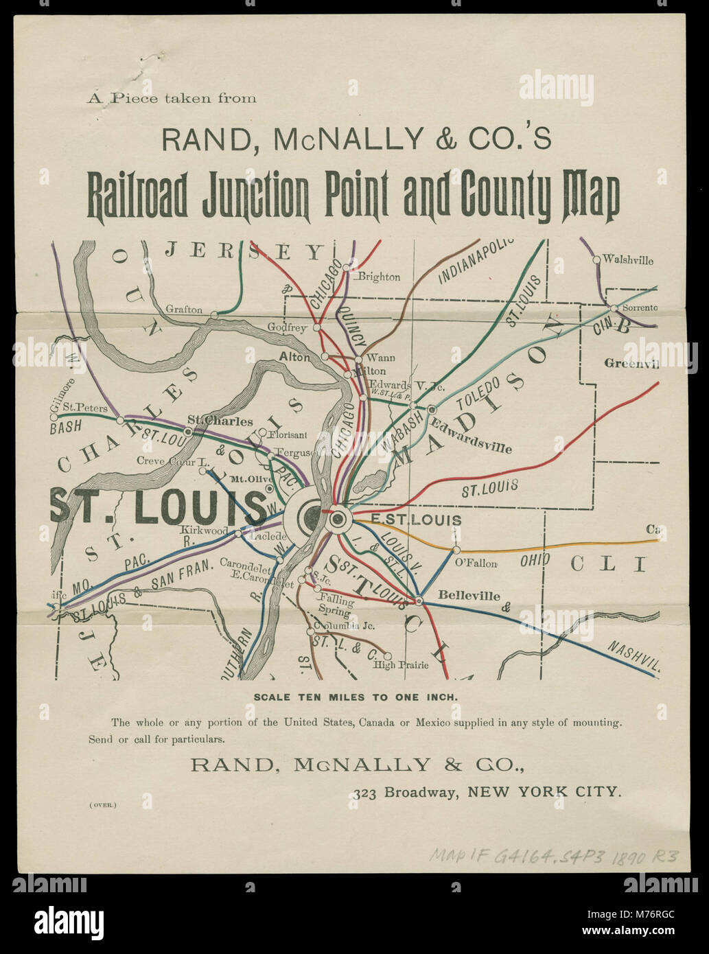 Railroad and county map hi-res stock photography and images - Alamy