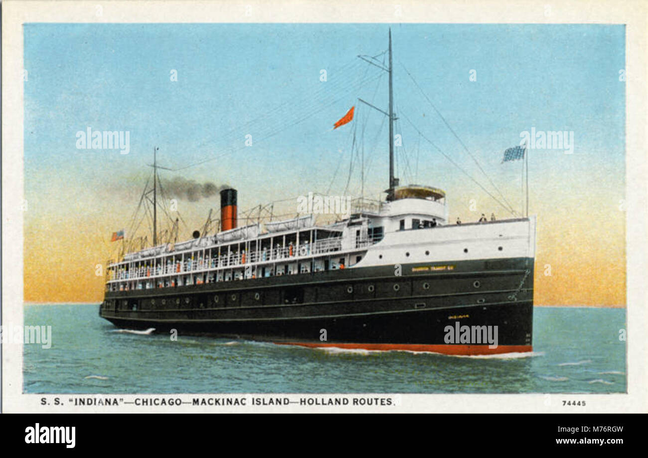 The S.S. Indiana was a passenger ship that operated on routes between ...