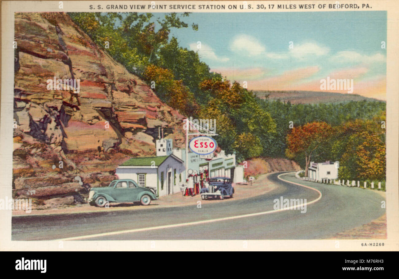 An image of the S.S. Grand View Point Service Station, reflecting its ...