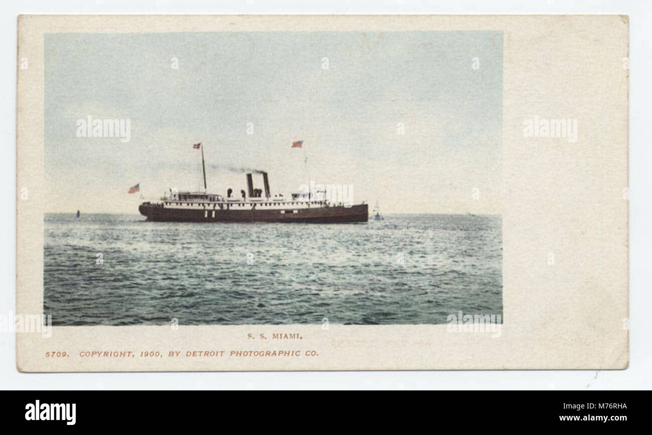 The S.S. Miami, an ocean liner, is shown in this historical image ...
