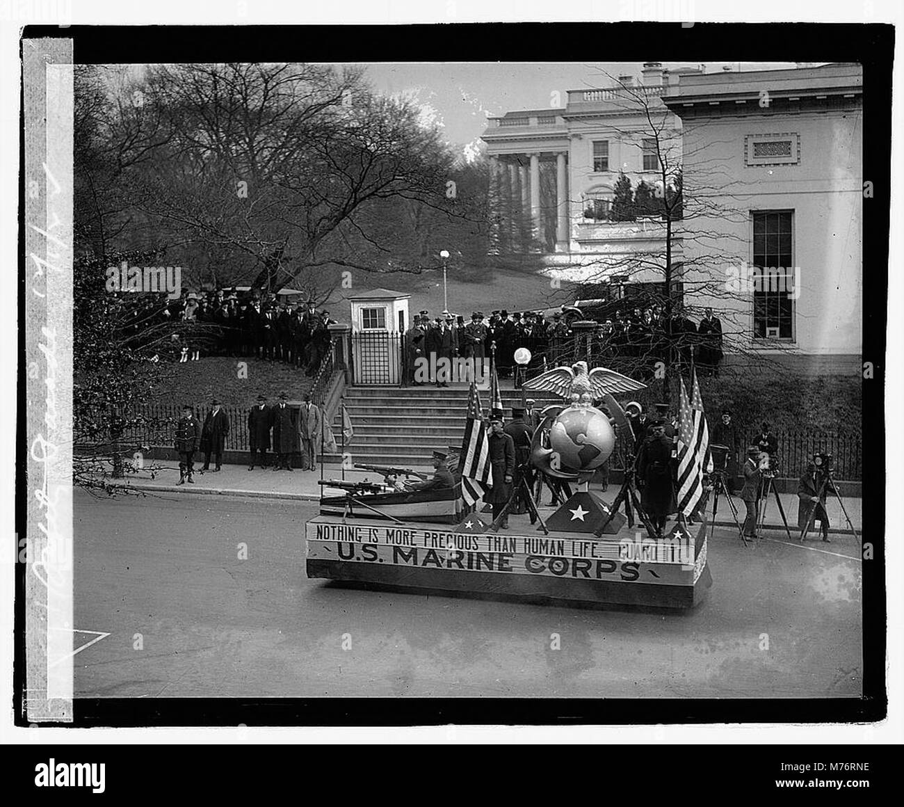 A photograph of a safety parade held on December 1, 1922. The image ...