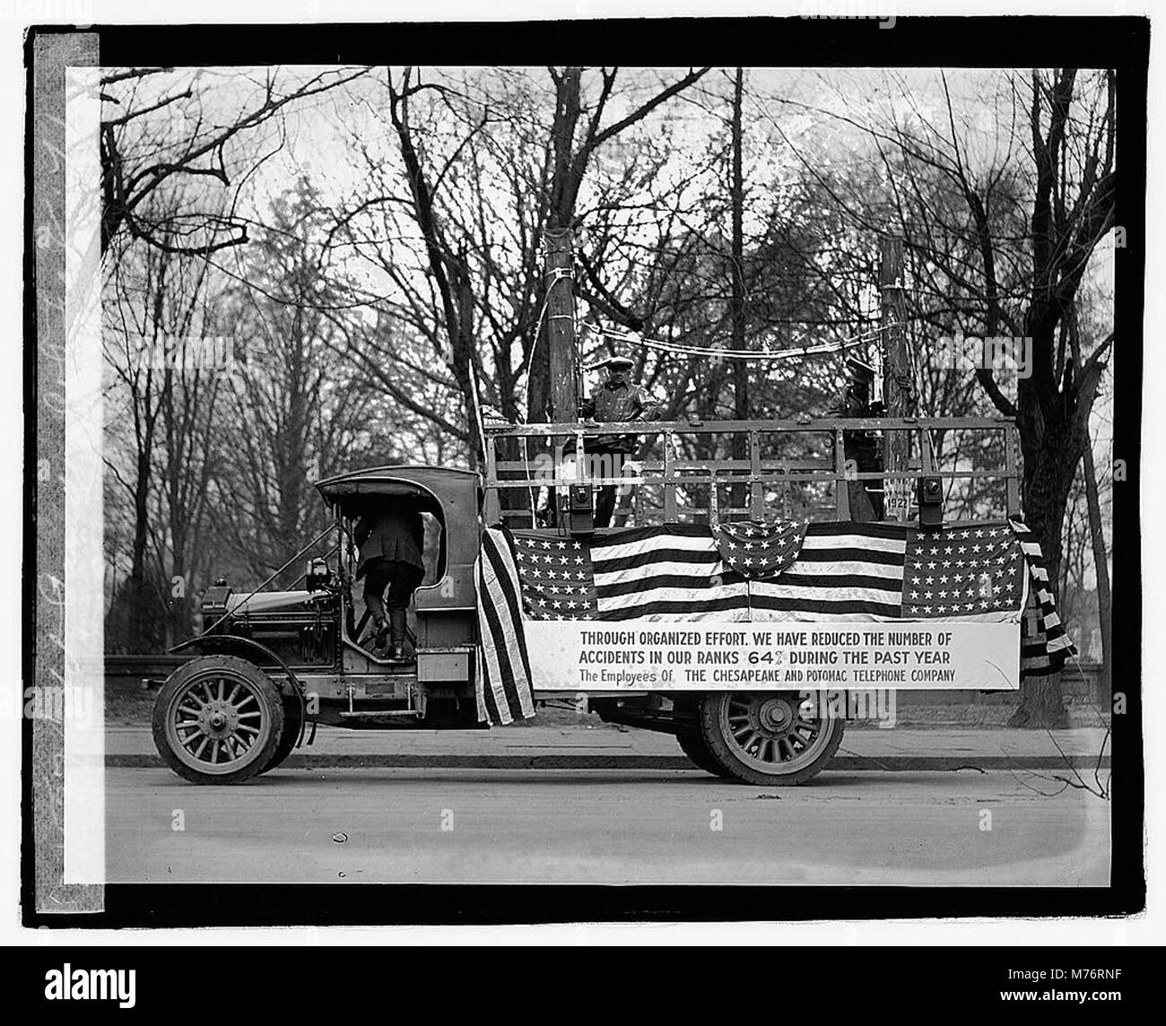 A photograph of the safety parade organized by C&P Telephone Company on ...