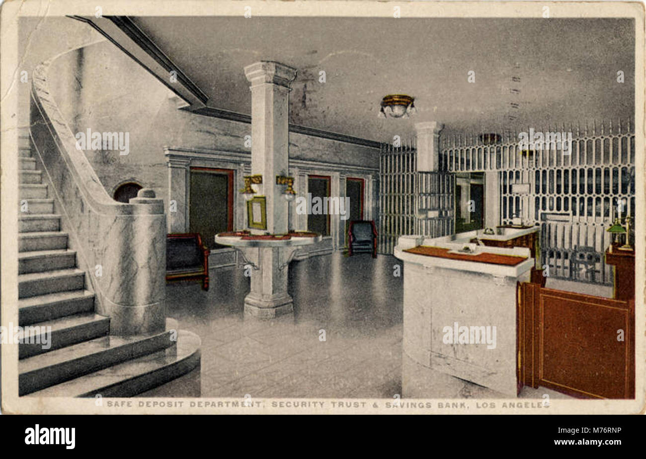 A photograph of the Safe Deposit Department at the Security Trust ...