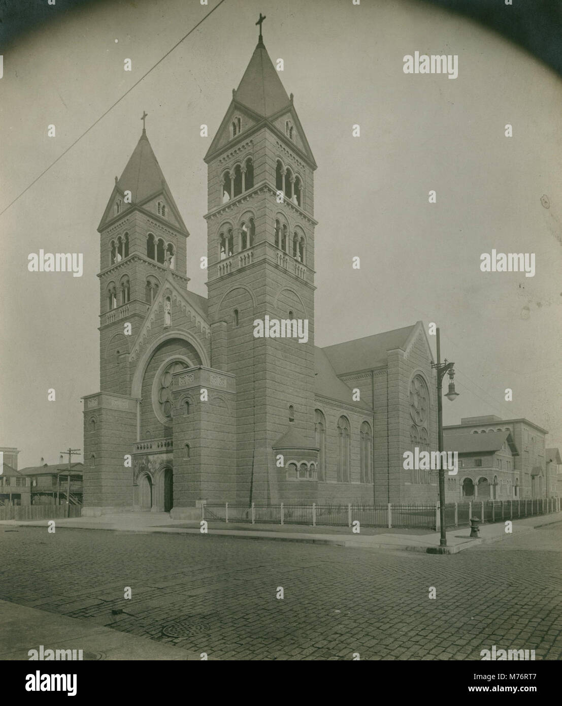 A historical photograph of Saint Anthony Church in Chicago, taken in ...