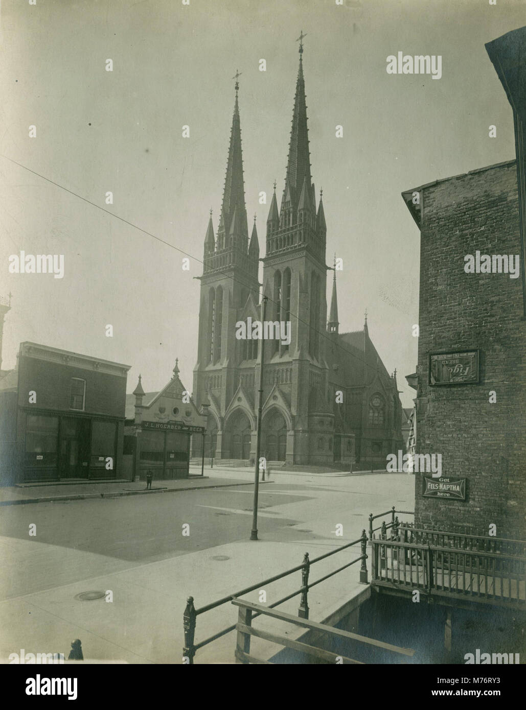 A historical image of Saint Paul Catholic Church in Chicago, captured ...