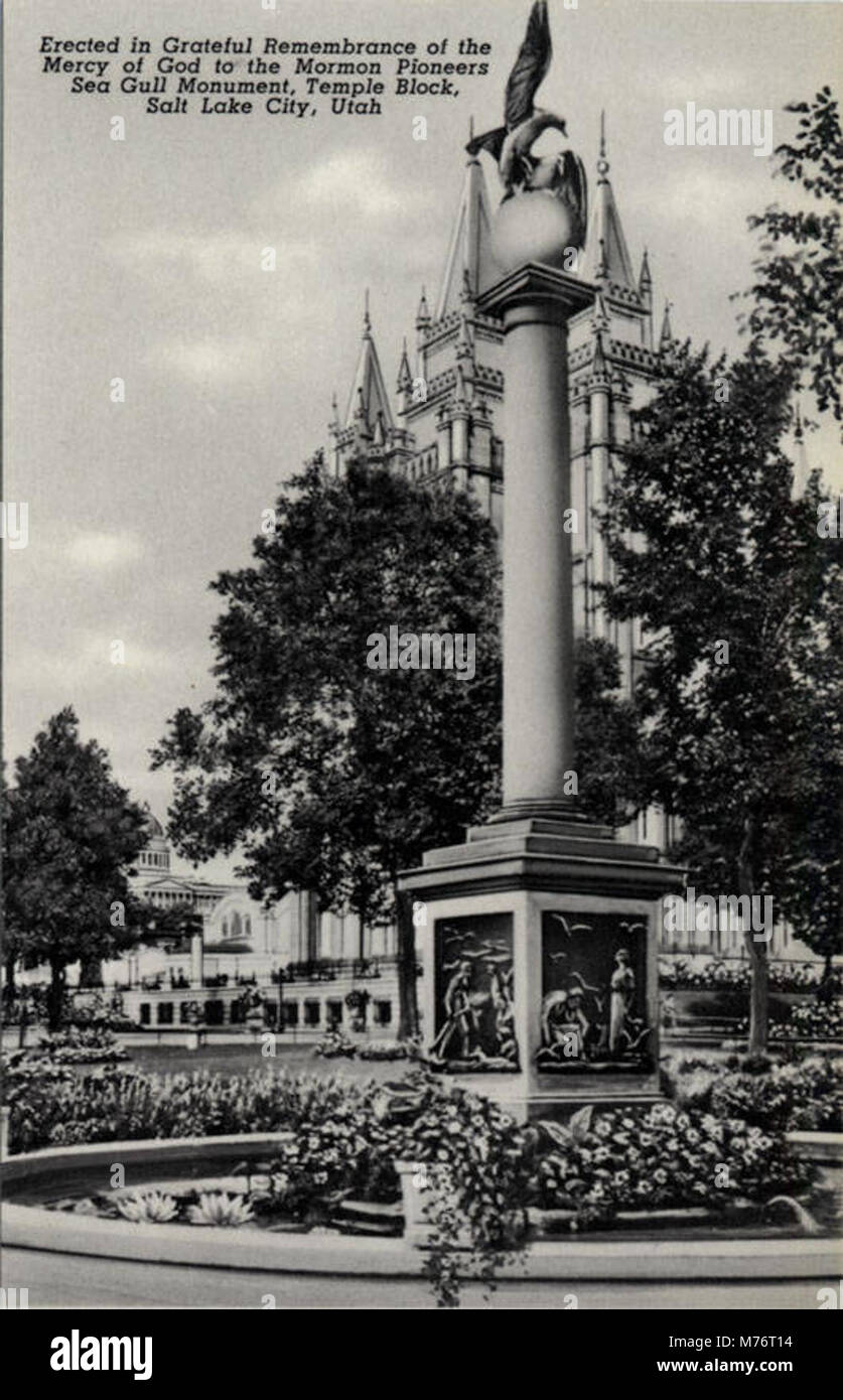A monument in Salt Lake City commemorates the mercy of God towards ...