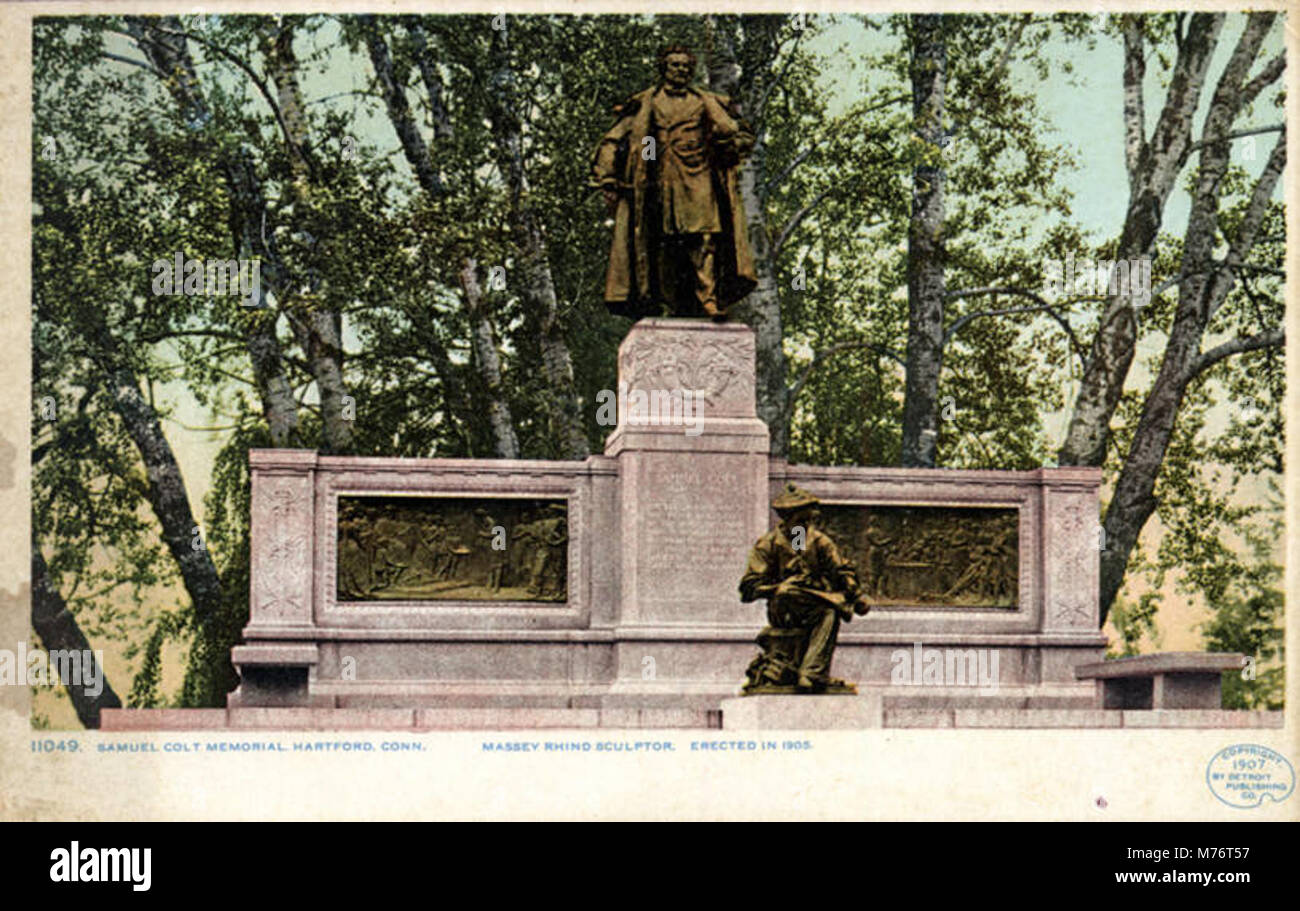 A photograph of the Samuel Colt Memorial, sculpted by Massey Rhind and ...