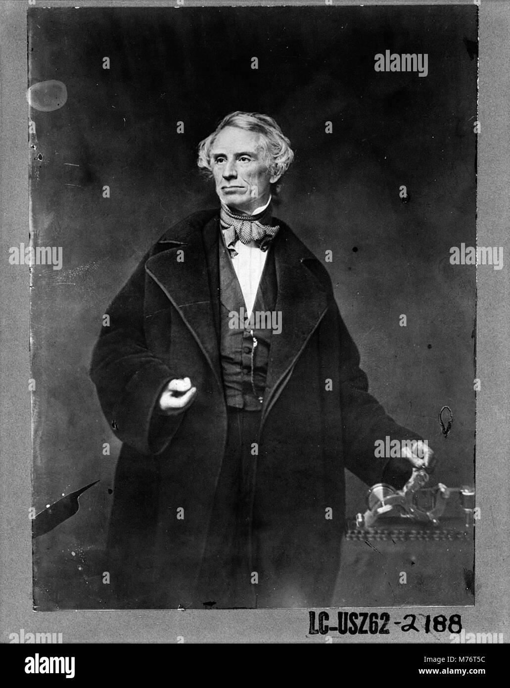 This is a half-length portrait of Samuel F.B. Morse, inventor of the ...