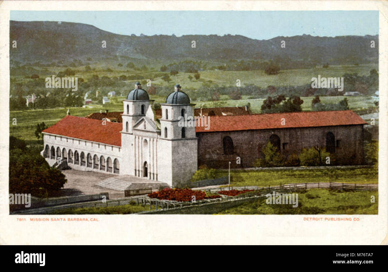 A photograph of Mission Santa Barbara in California, one of the most ...