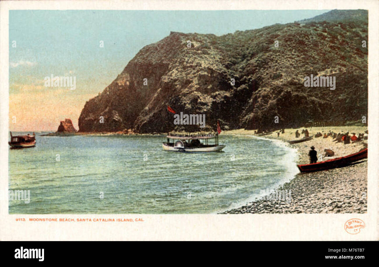 The image captures Moonstone Beach on Santa Catalina Island, California ...