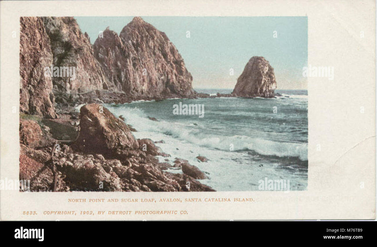A view of North Point and Sugar Loaf on Santa Catalina Island ...
