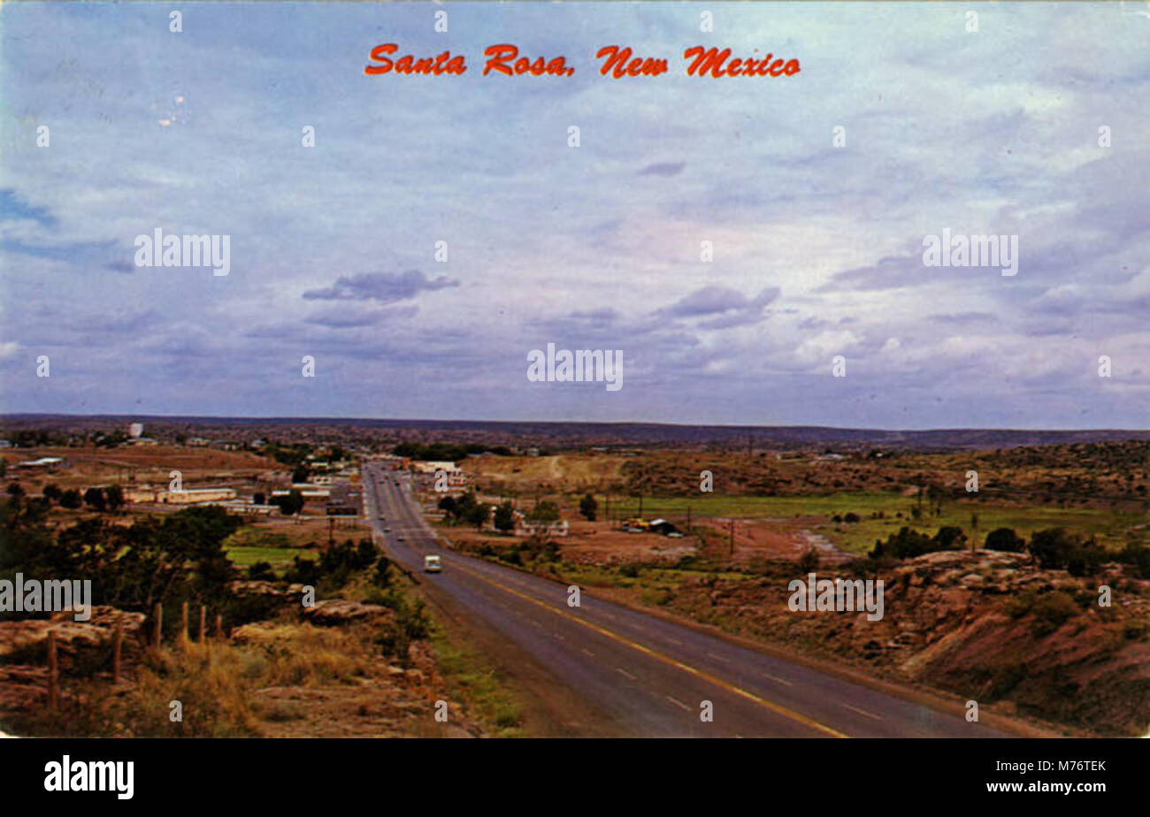 A view of Santa Rosa, New Mexico, depicting its role as a historic town ...