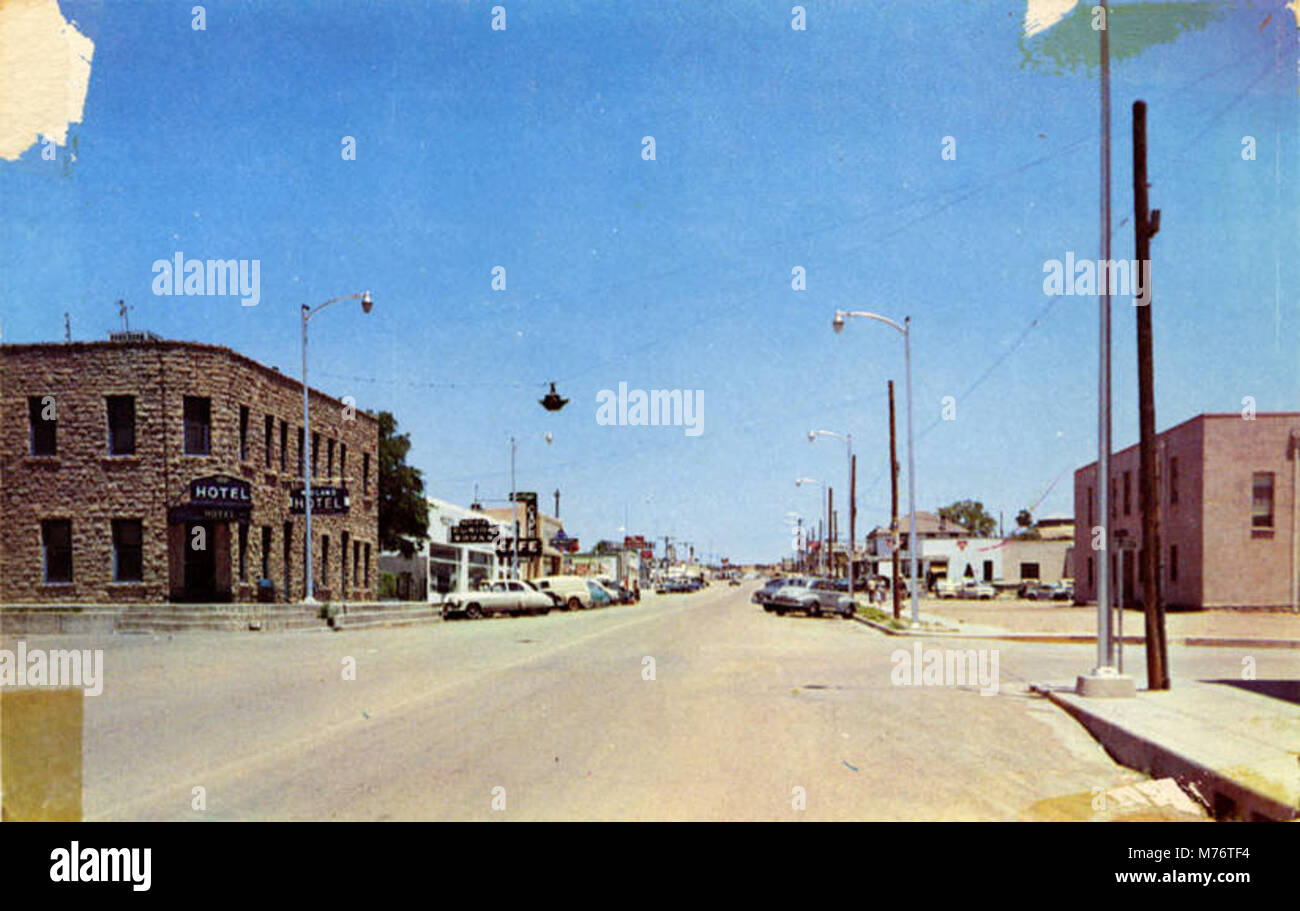 This image depicts a street scene from Santa Rosa, New Mexico ...