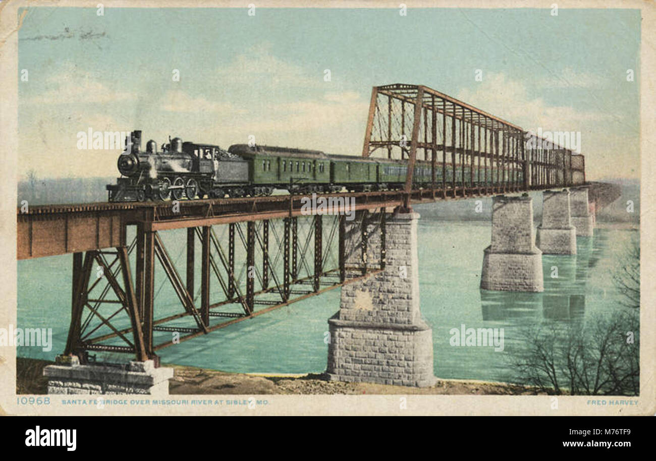 The Santa Fe Bridge spans the Missouri River, an important ...