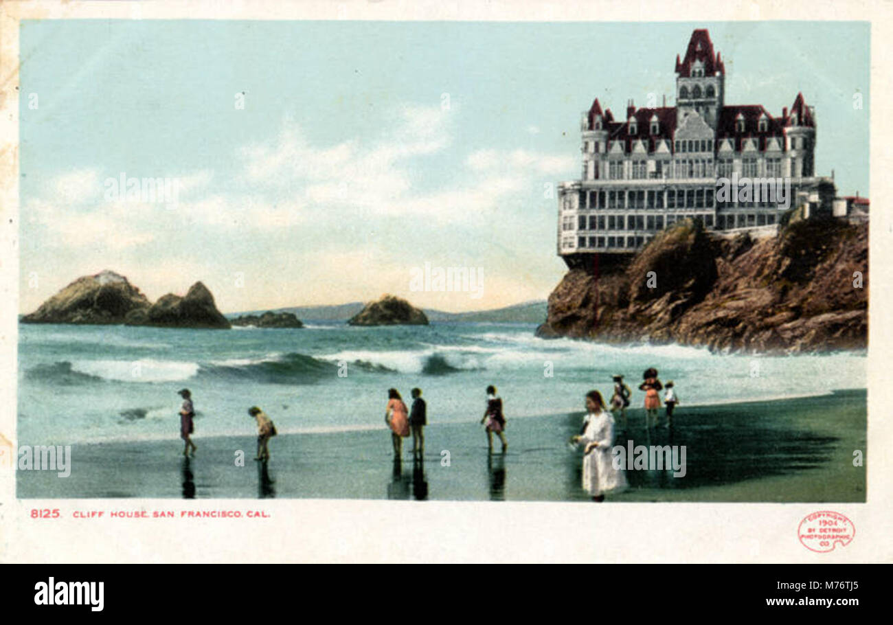 A photograph of the Cliff House in San Francisco, California, showing ...