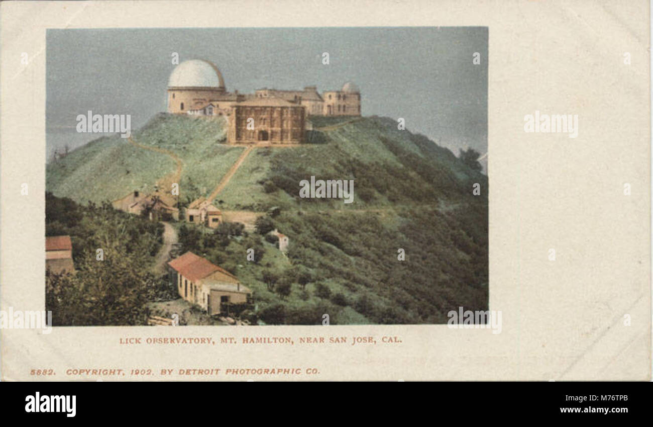 A photograph of the Lick Observatory, located on Mount Hamilton near ...