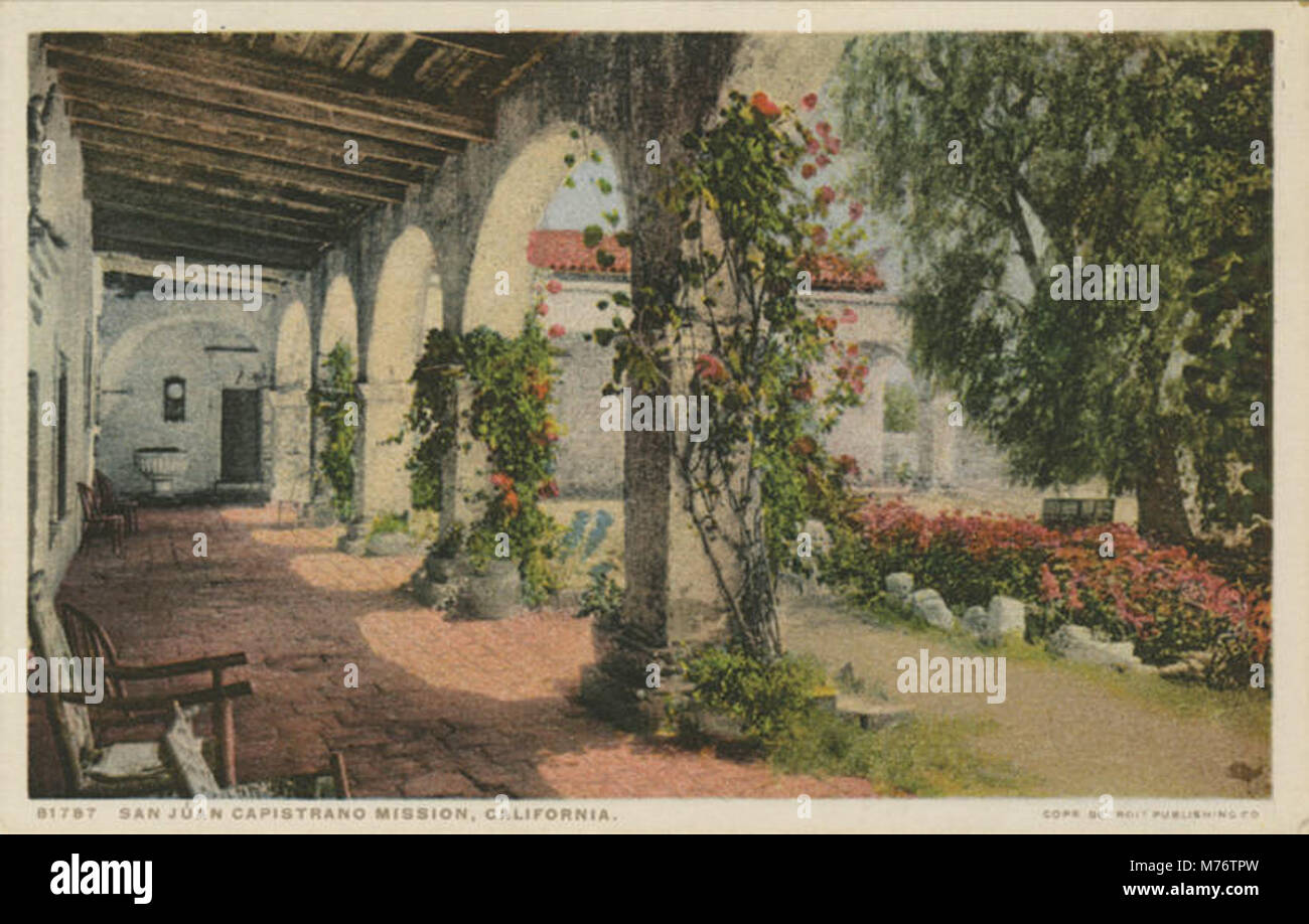 The San Juan Capistrano Mission in California, a historic Spanish ...