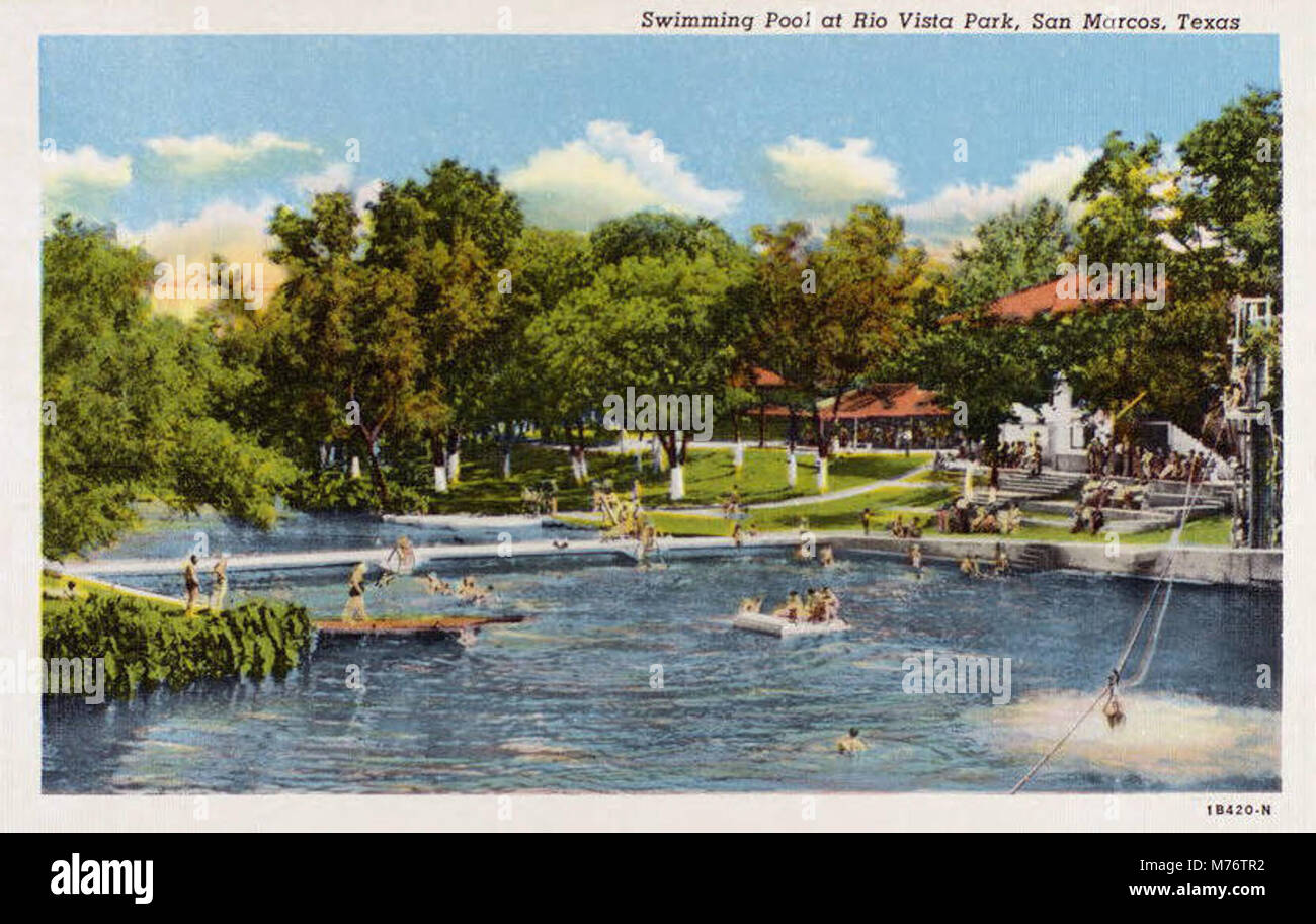 Image of the swimming pool at Rio Vista Park in San Marcos, Texas, a ...