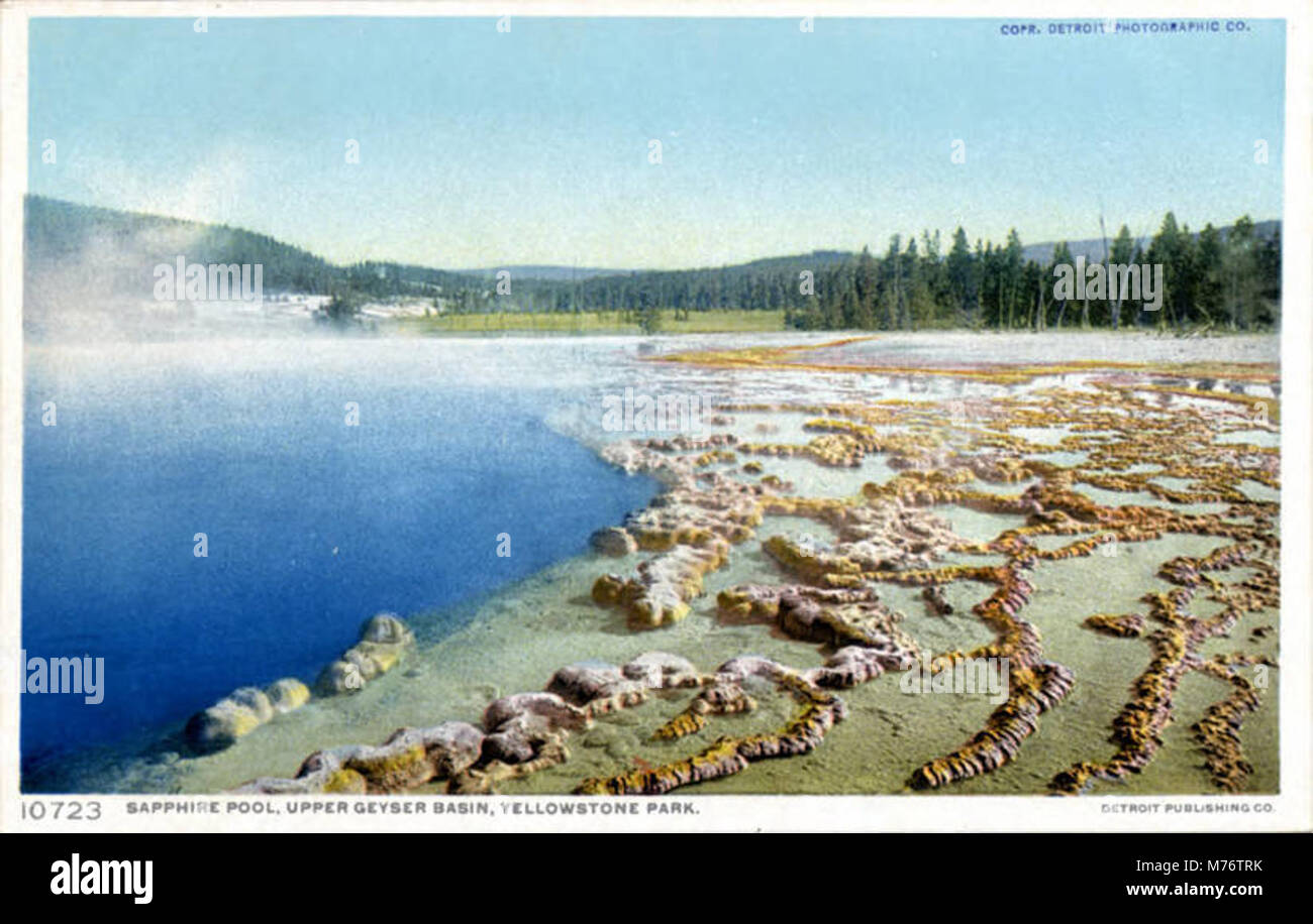 The Sapphire Pool, located in the Upper Geyser Basin of Yellowstone ...