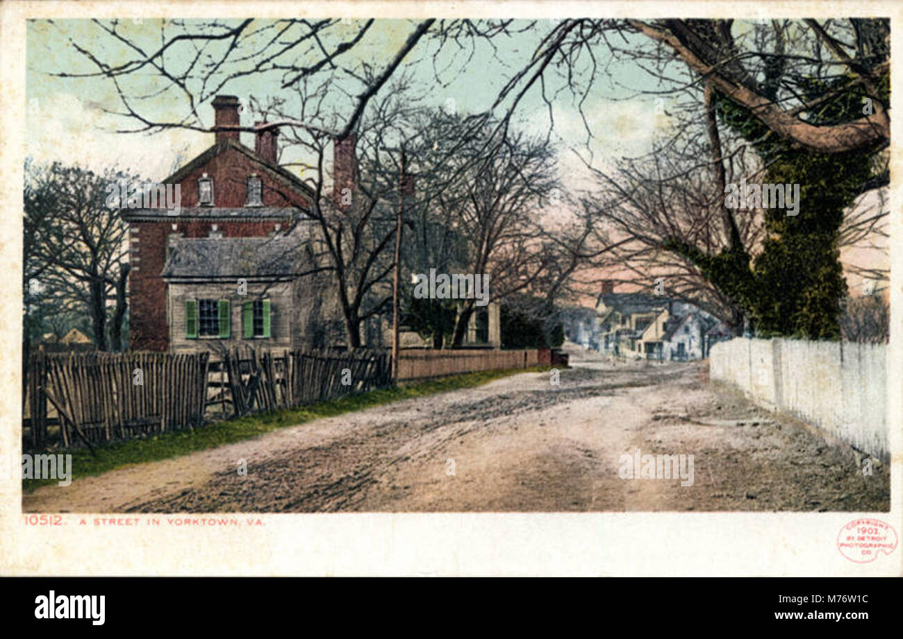This image depicts a street in Yorktown, showcasing the town's ...