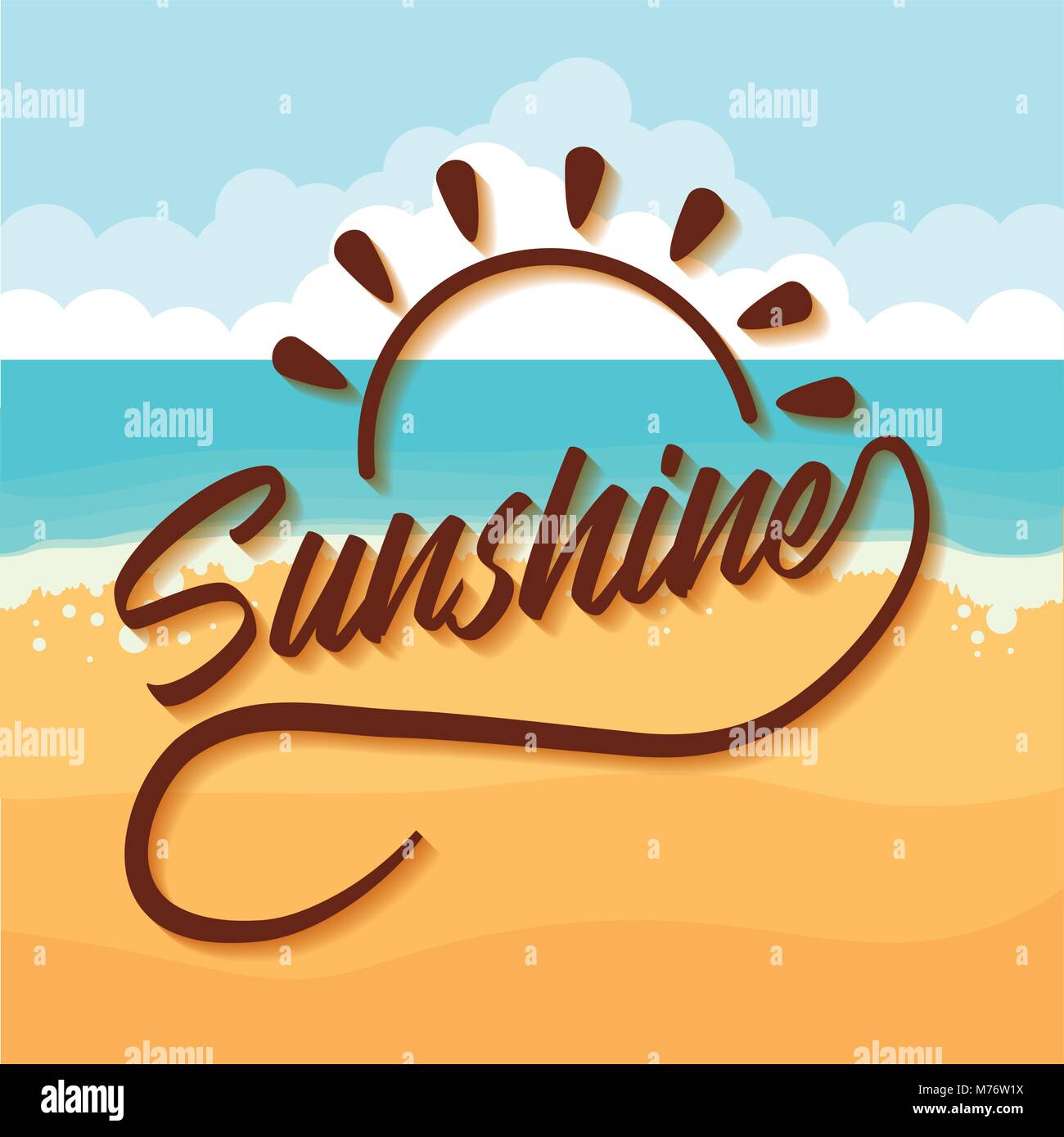 Sunny sunshine sea marine happy Stock Vector Images - Alamy